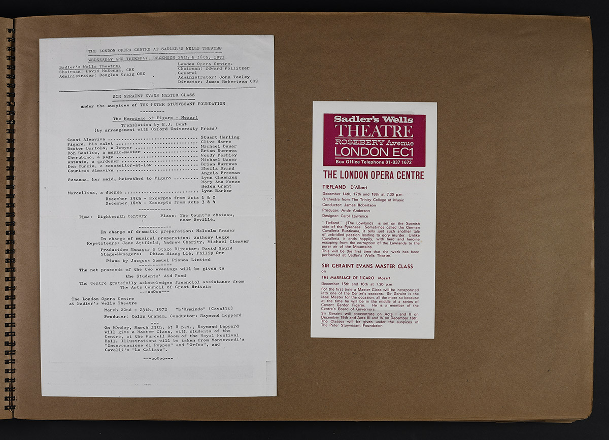 Programa : Clase Magistral de Sir Geraint Evans - Archivo Patrimonial ...